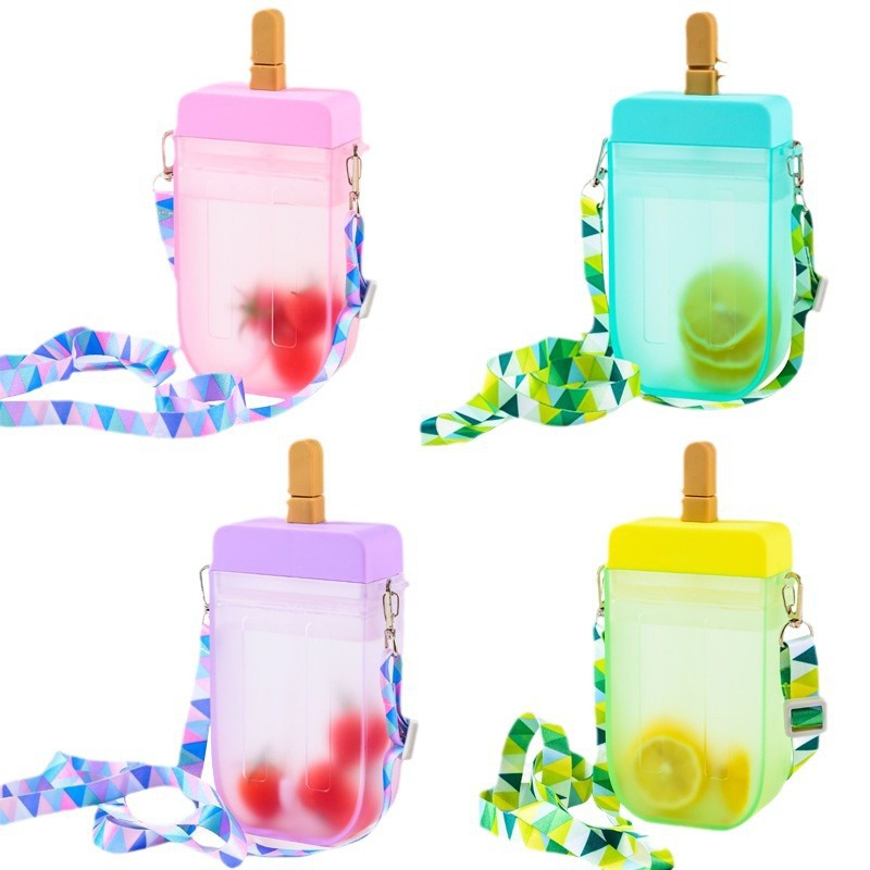 300ml/10oz Plastic Popsicle Water Bottle Ice Cream Shaped | Besin