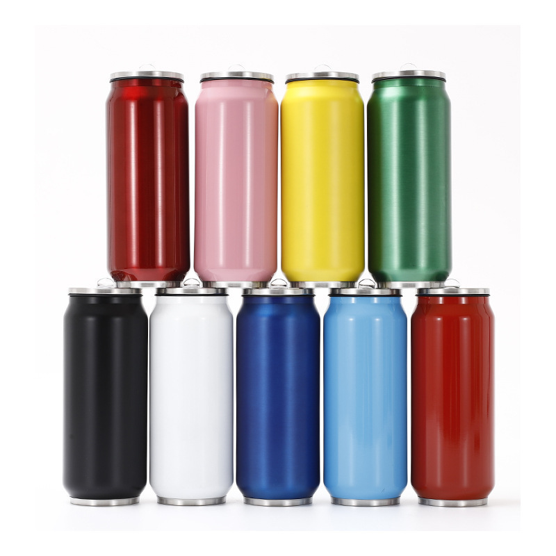 Stainless Steel Water Cup 500ml Reusable Can Shaped Soda Can